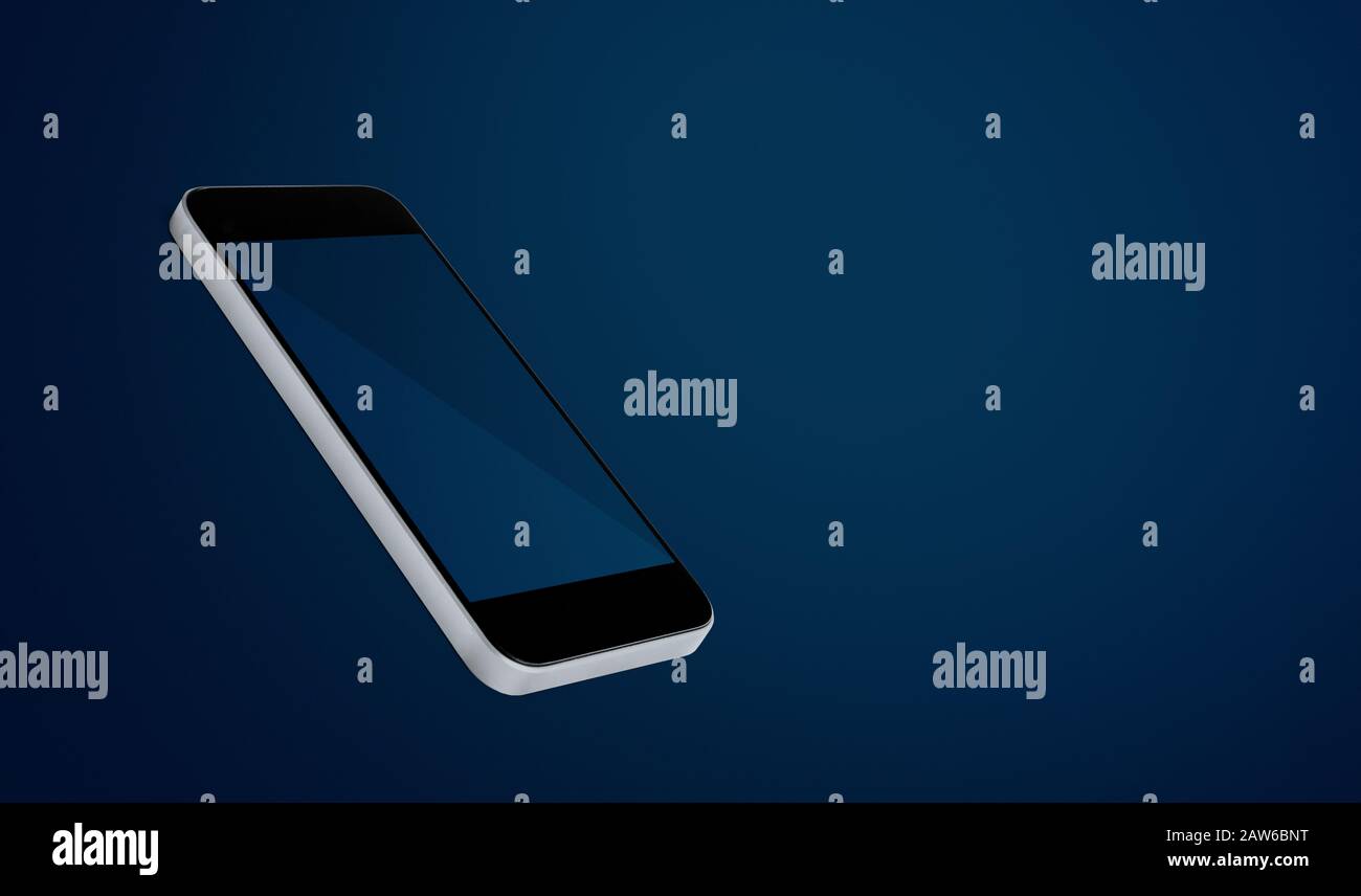 Blue mobile phone blank hi-res stock photography and images - Alamy