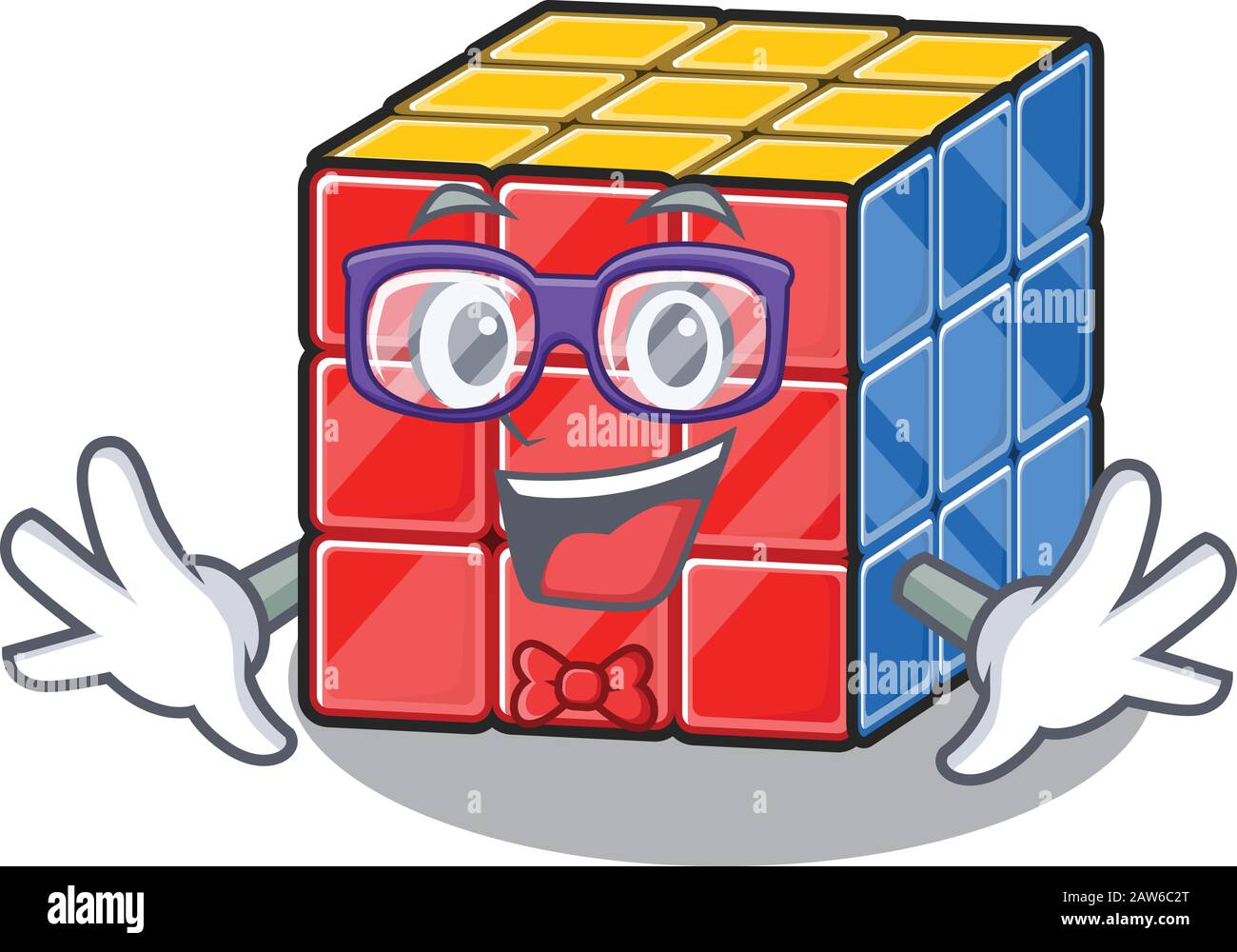 A cartoon concept of Geek rubic cube design Stock Vector Image & Art ...