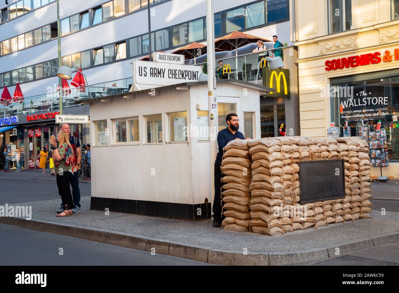 Berlin, Germany - June 7, 2019 : Checkpoint Charlie. Berlin Wall ...