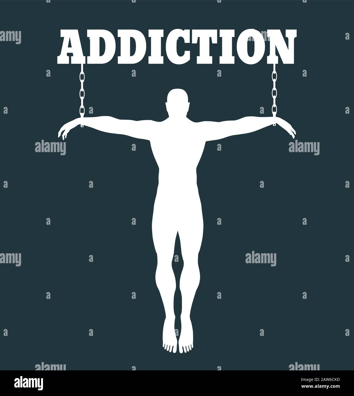 addiction metaphor vector illustration Stock Vector Image & Art - Alamy