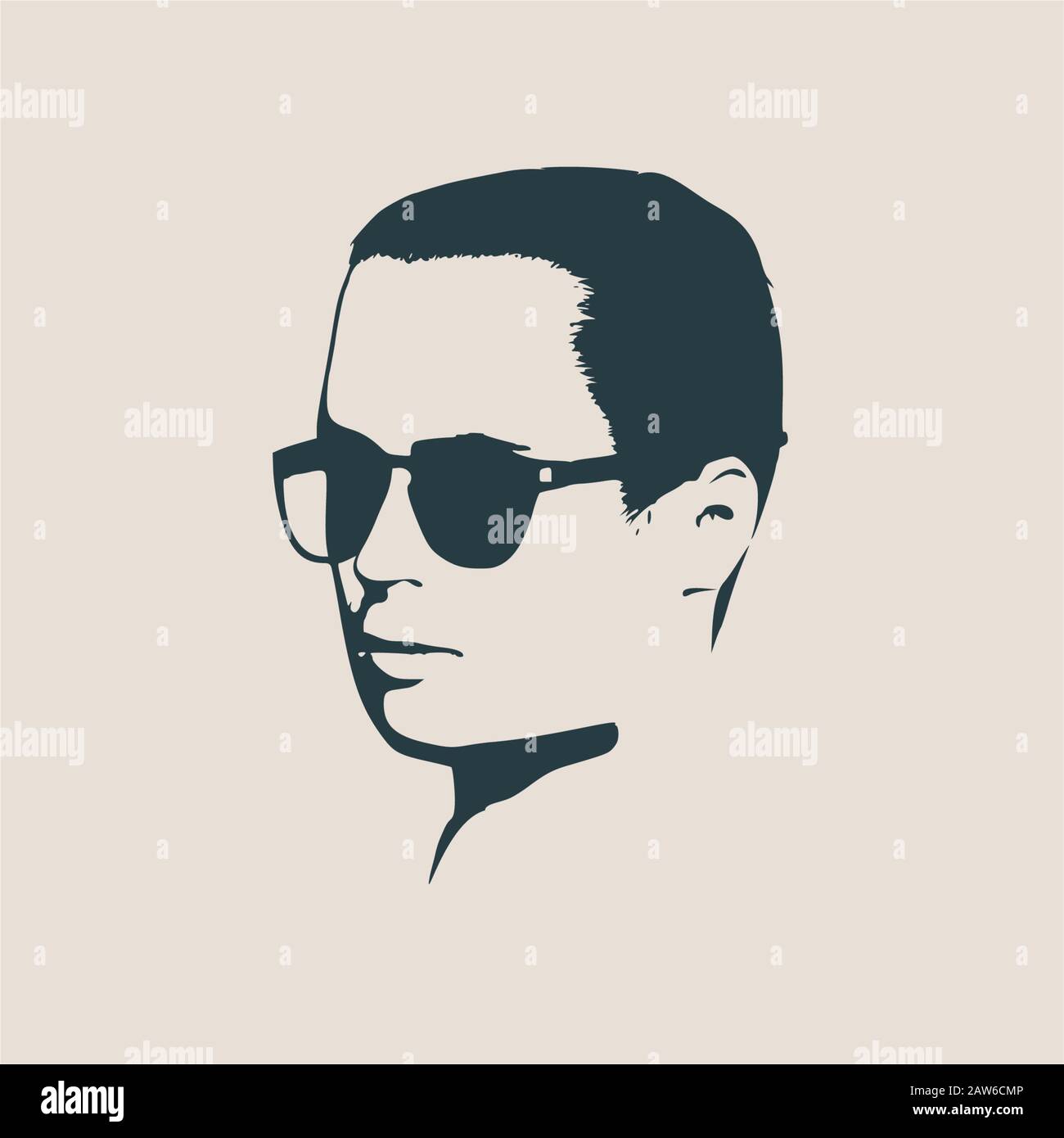 Half face view Stock Vector Images - Alamy