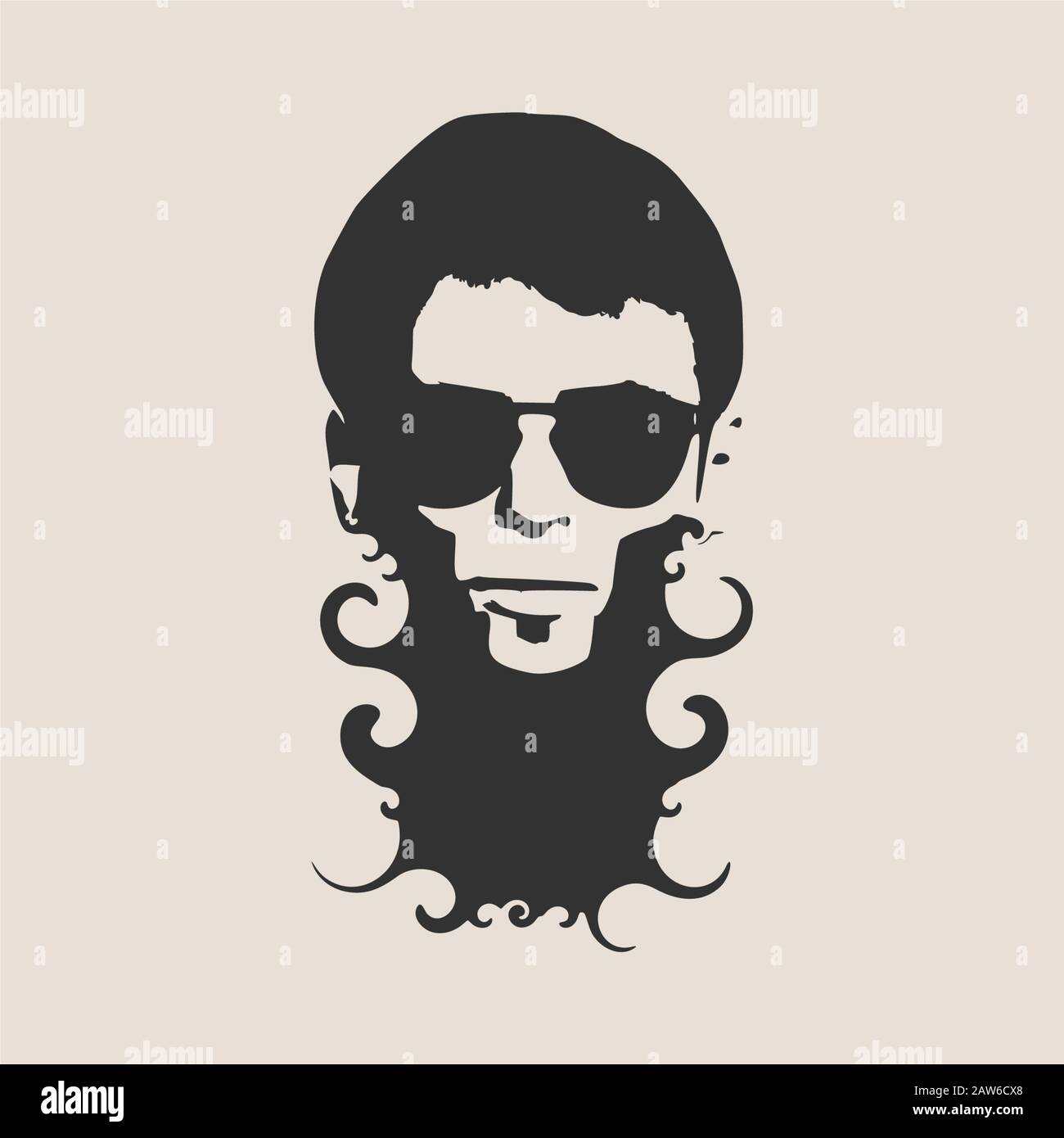 Man avatar front view. Male face silhouette Stock Vector Image & Art ...