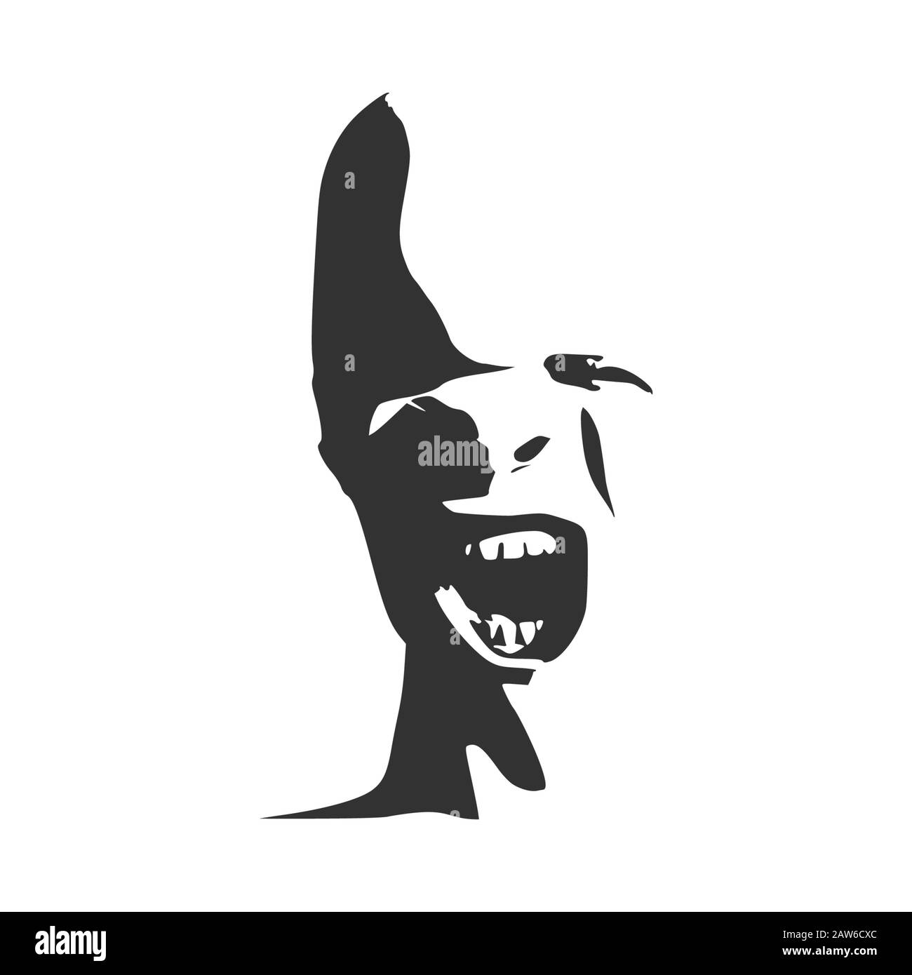 Screaming Demon Face