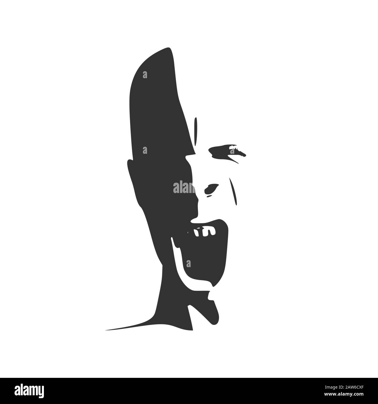 Screaming Demon Face