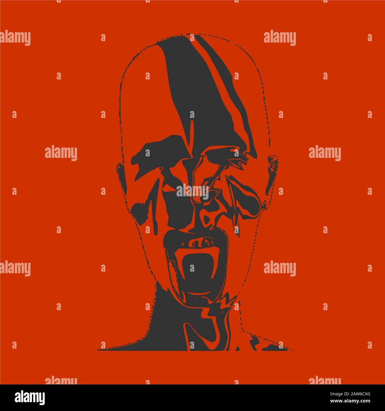 Demon or monster screaming Stock Vector Image & Art - Alamy