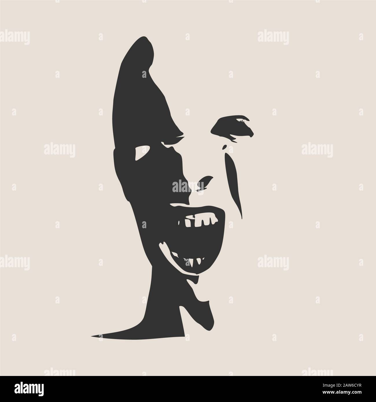 Demon or monster screaming Stock Vector Image & Art - Alamy
