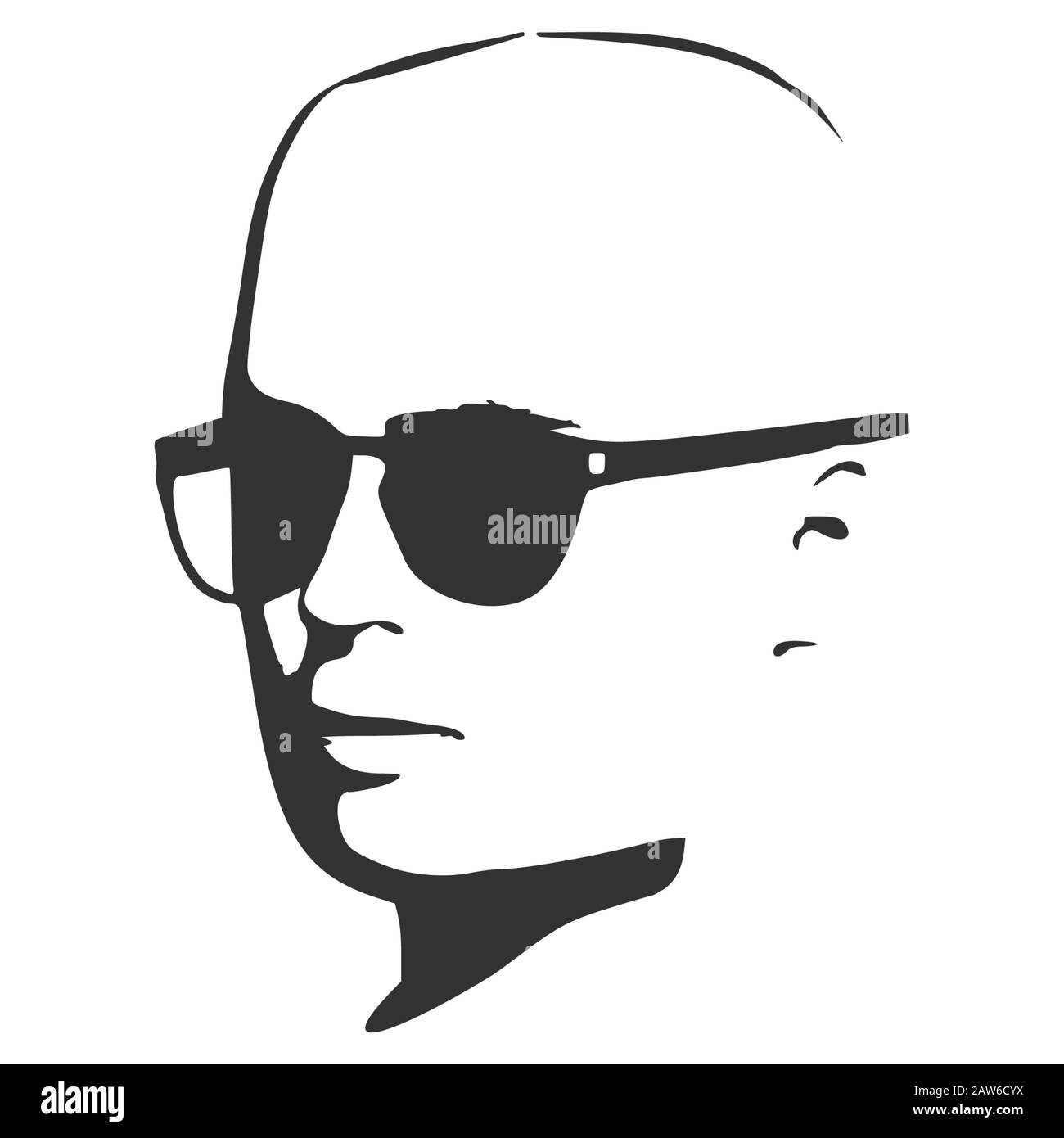 Man portrait half turn view Stock Vector Image & Art - Alamy