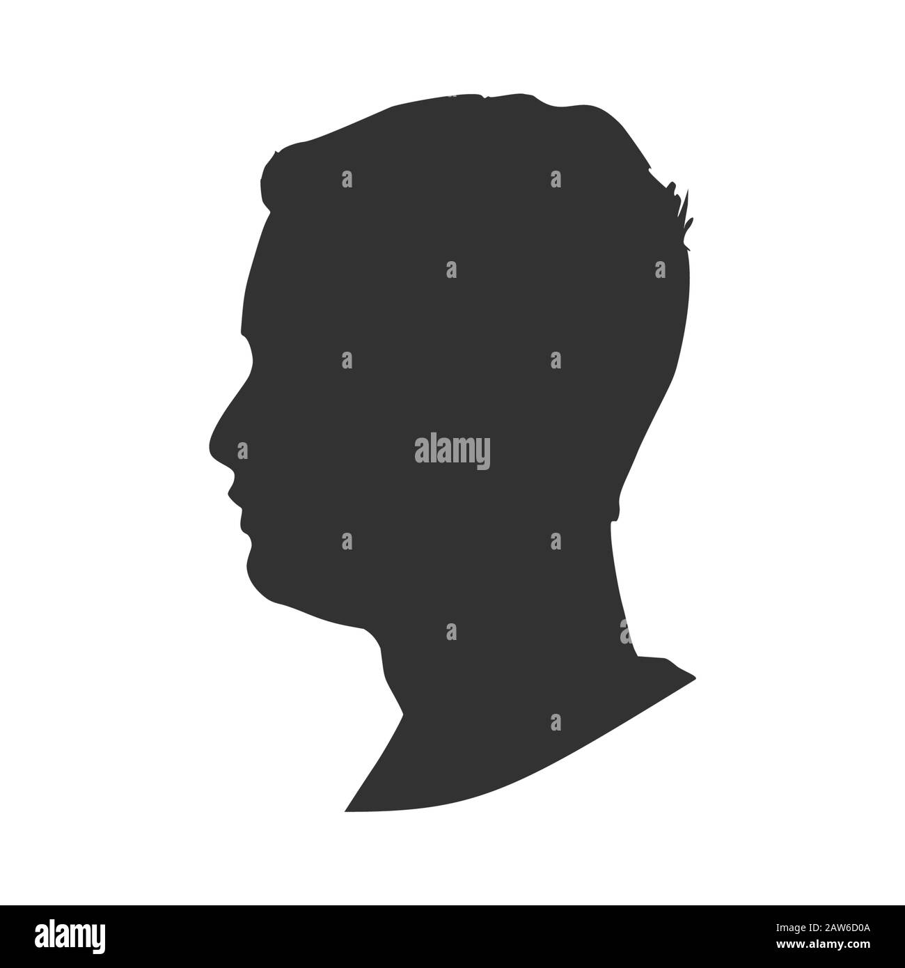 Man avatar profile view. Male face silhouette Stock Vector Image & Art ...