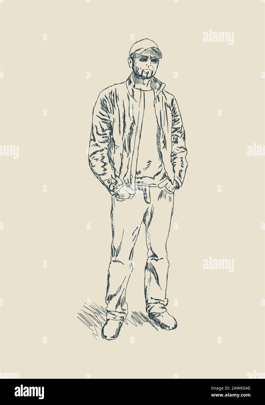 Illustration of a young man Stock Vector Image & Art - Alamy