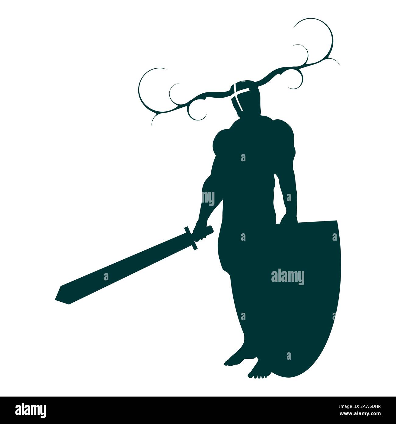 Historical knight in fight Stock Vector Images - Alamy