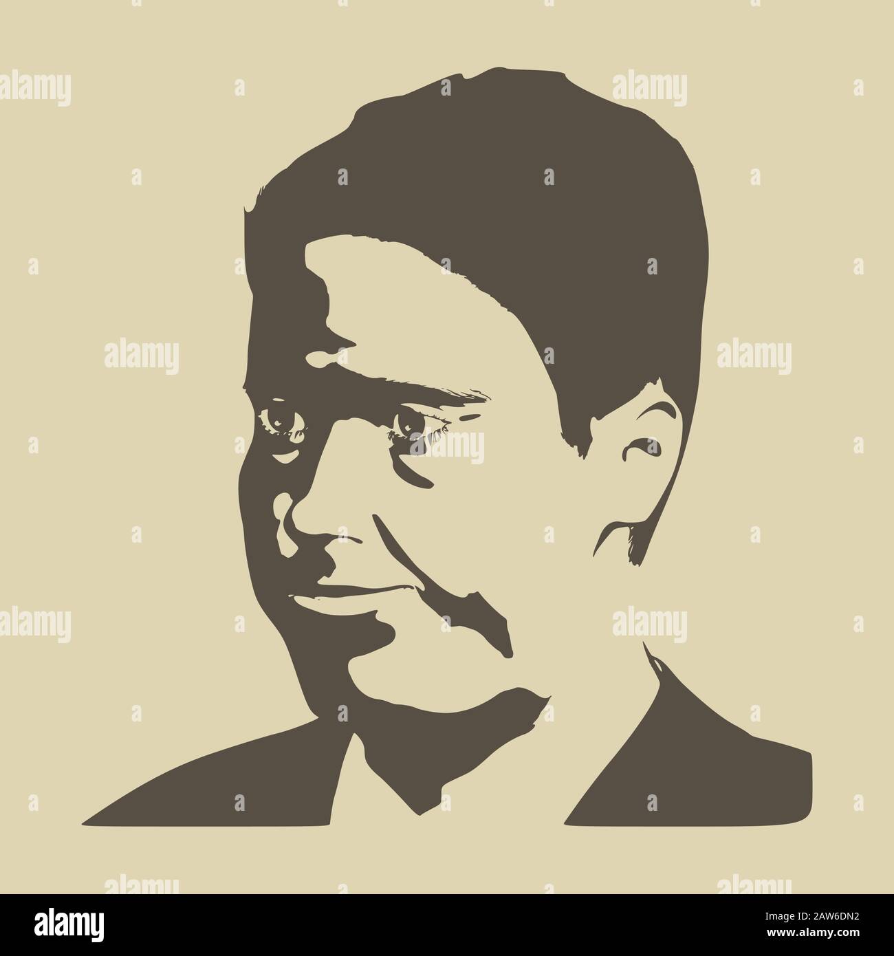 Man avatar front view. Male face silhouette Stock Vector Image & Art ...