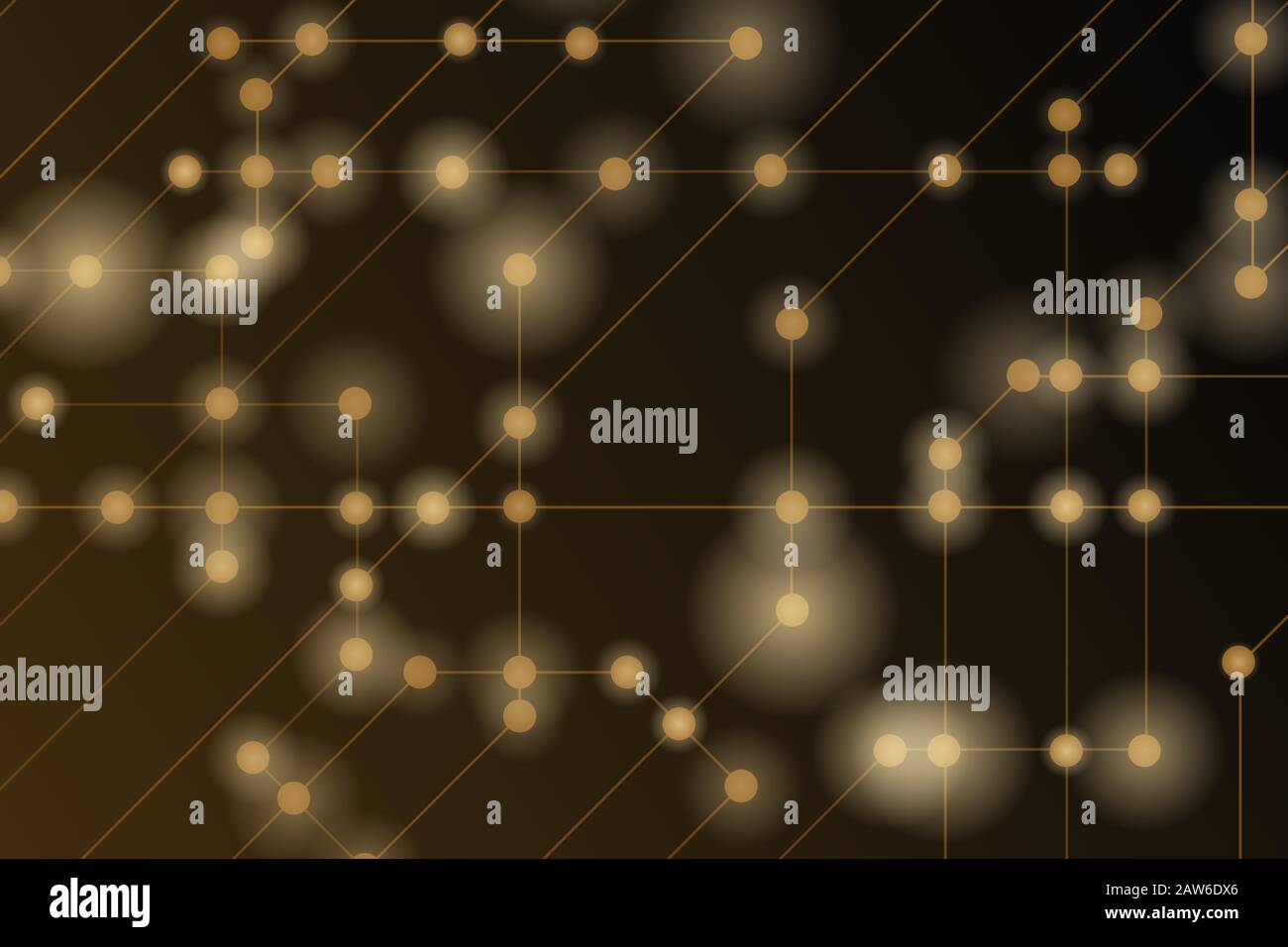 High tech vector illustration. Yellow background and light Stock Vector ...