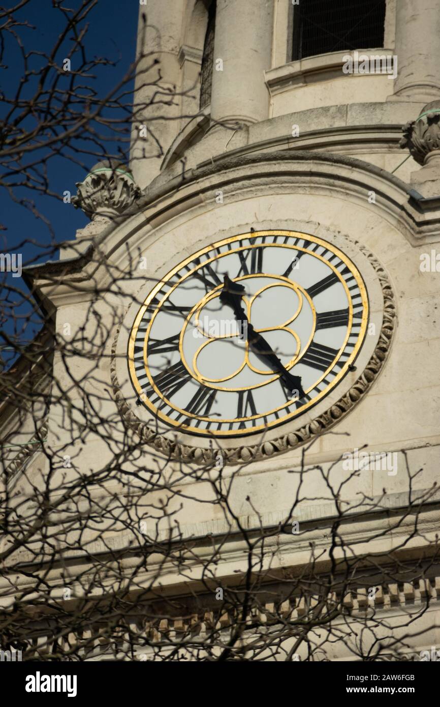 Church clock face St Alfege Greenwich Stock Photo - Alamy