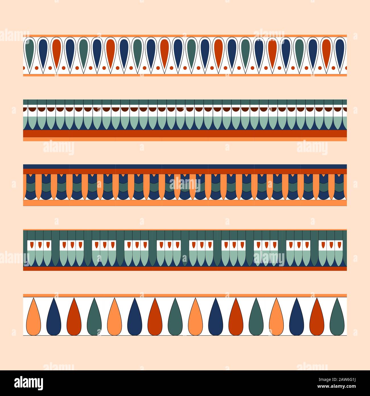 Egyptian ancient border Stock Vector Images - Alamy