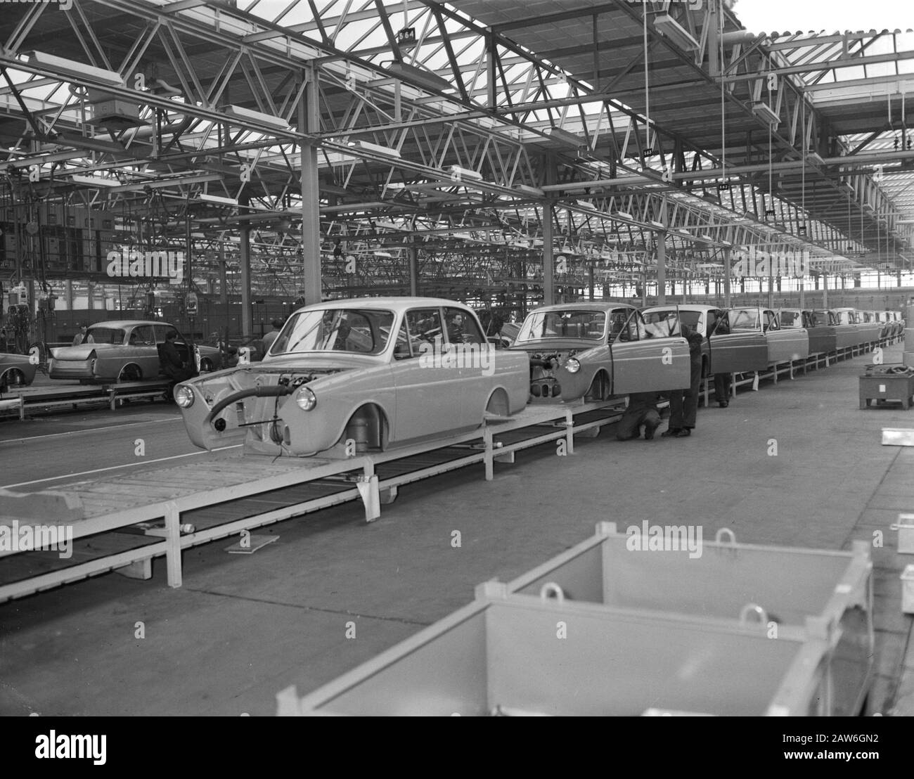 Production of the DAF passenger in Eindhoven, the Carrosserieën the ...