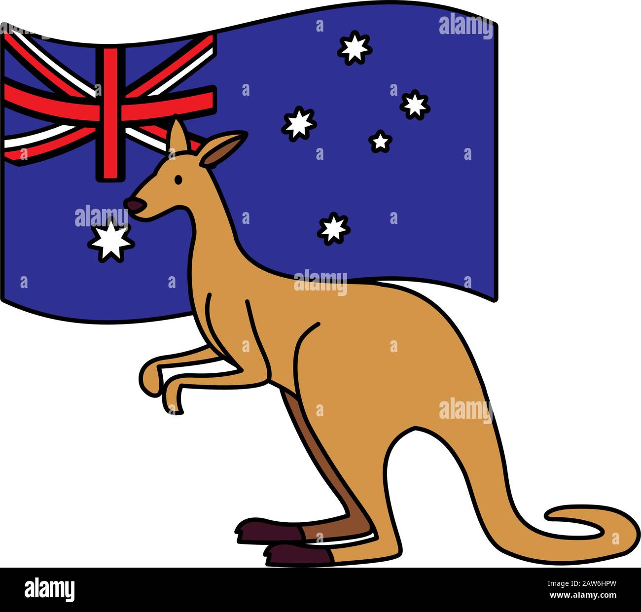 Australia Flag Kangaroo Cut Out Stock Images & Pictures - Alamy