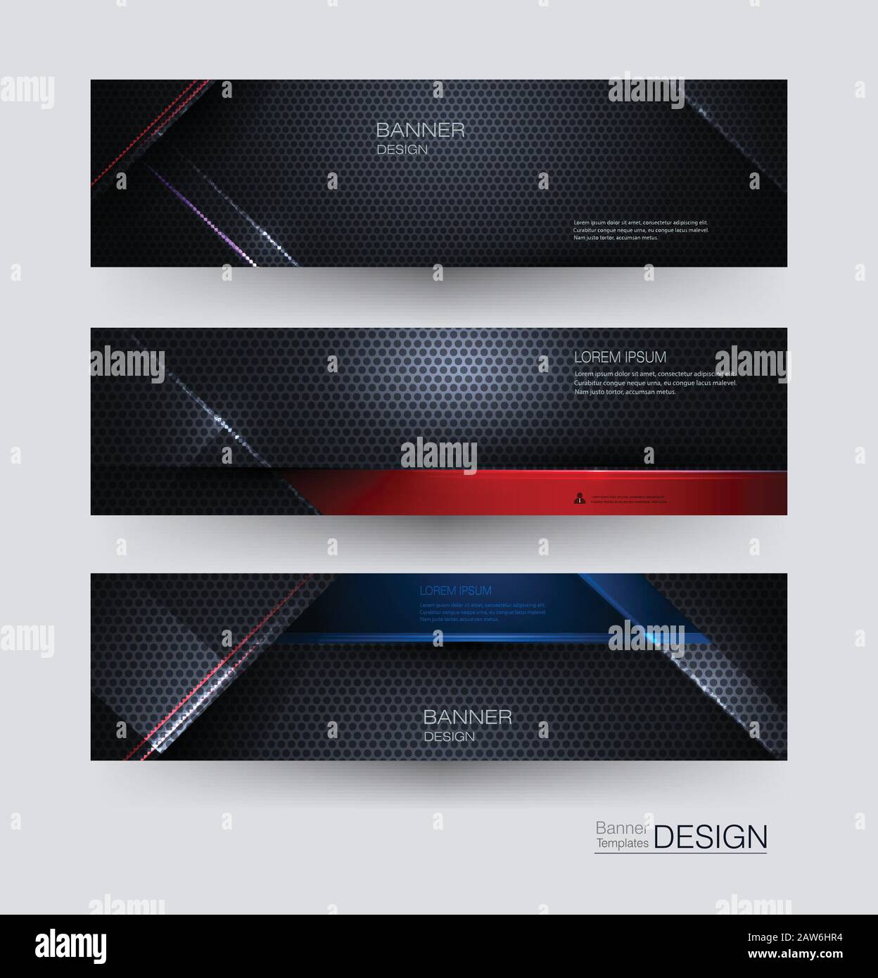 Metal frame banners set design for background. Illustration abstract ...