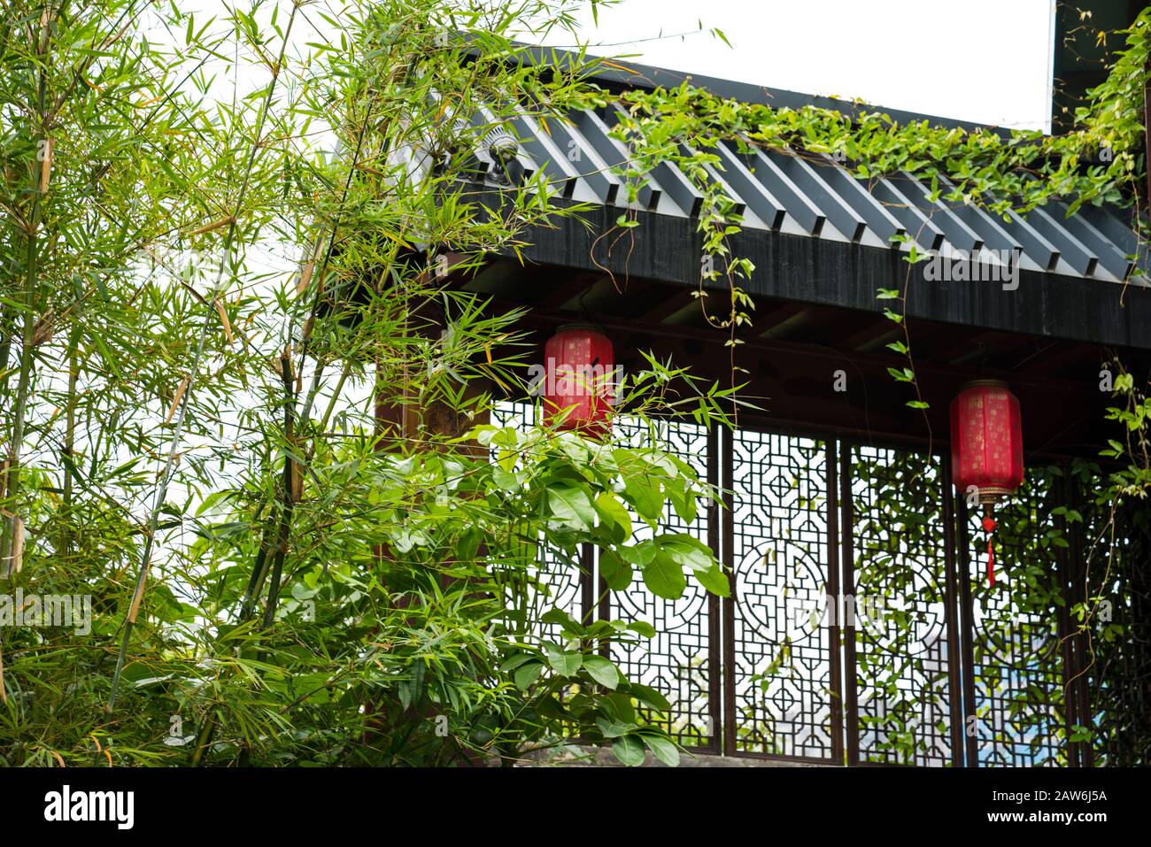 Shenzhen,China,April,2019. The Gankeng Hakka town sightseeing. It split ...