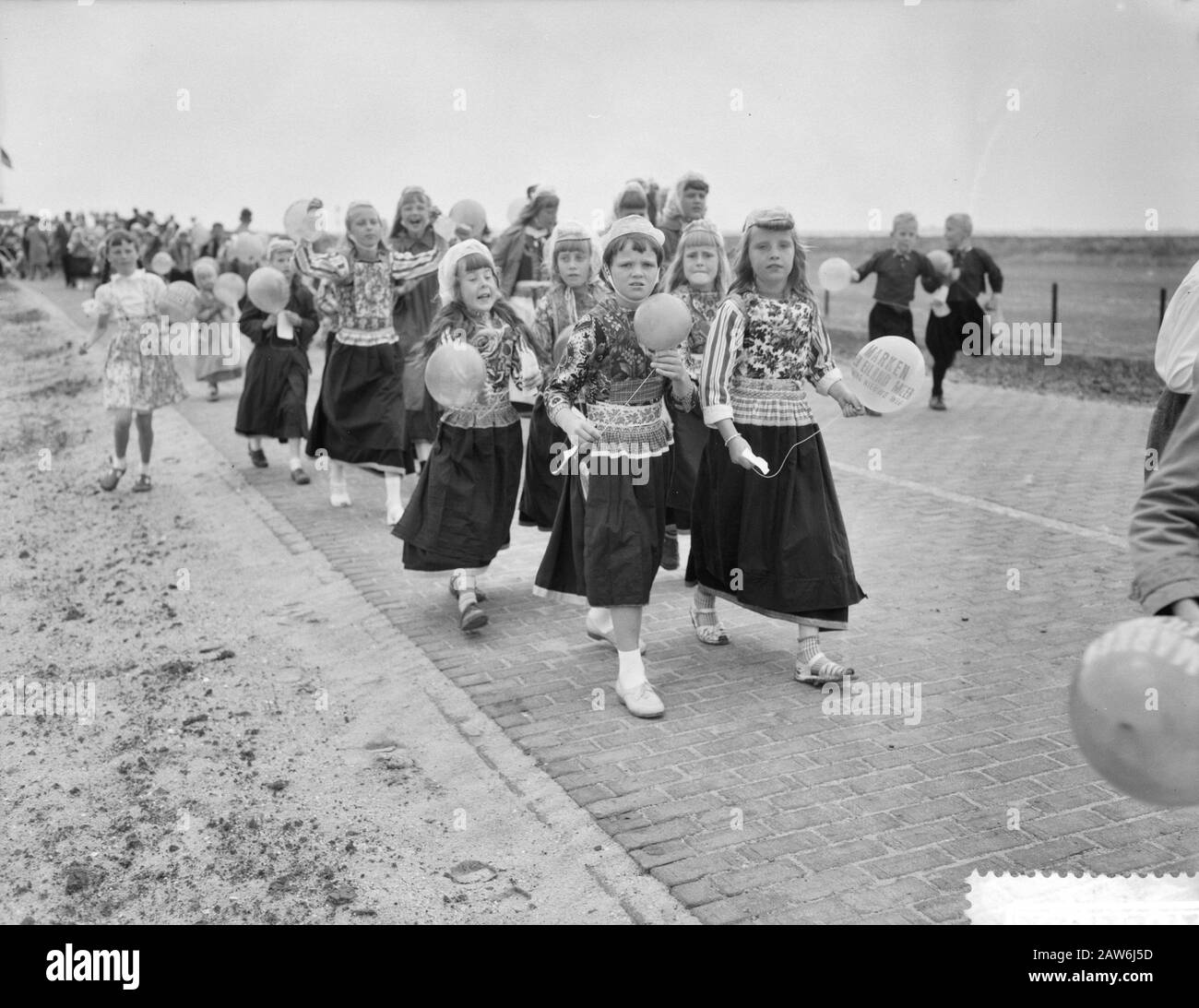 Open road to the former island of Marken and the mainland, the Marker ...