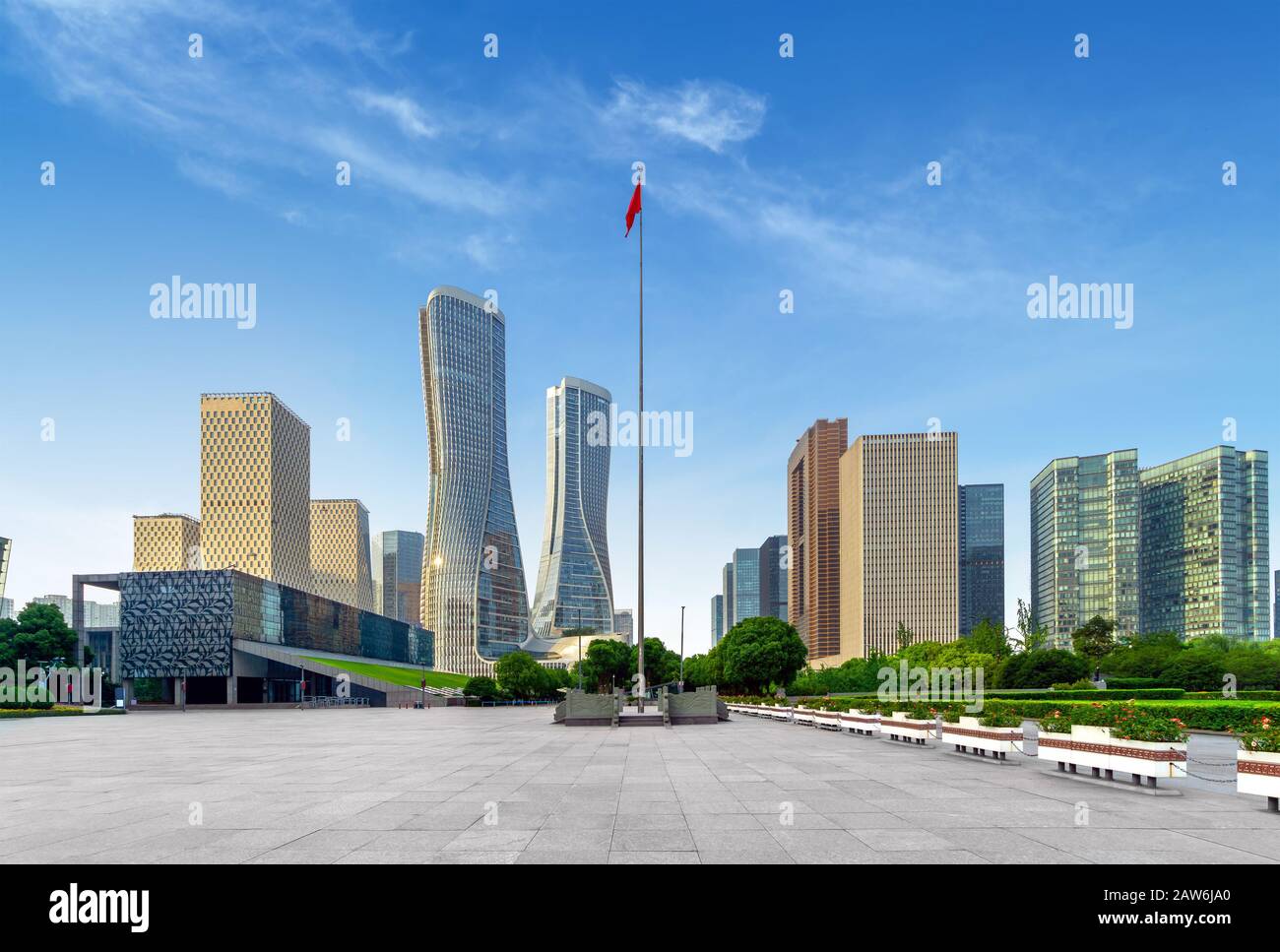 Qianjiang New City People Square, Hangzhou, China Stock Photo - Alamy