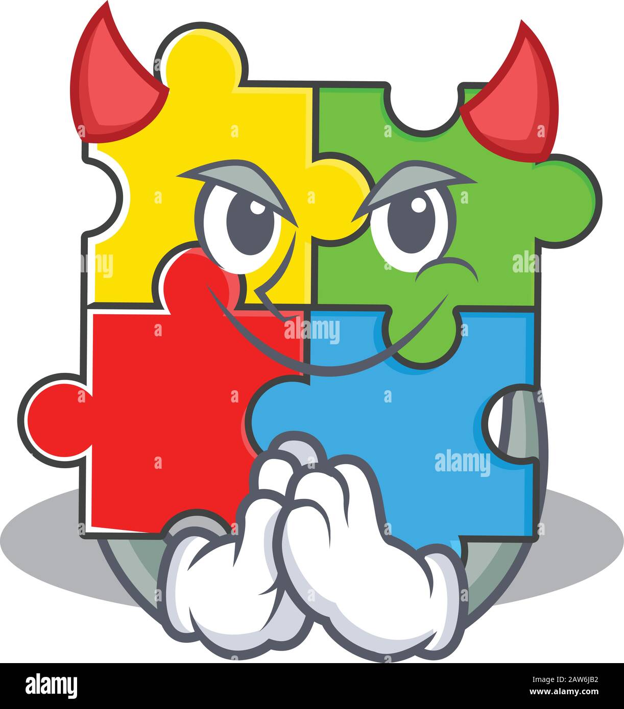 Devil puzzle toy Cartoon in character design Stock Vector Image & Art ...