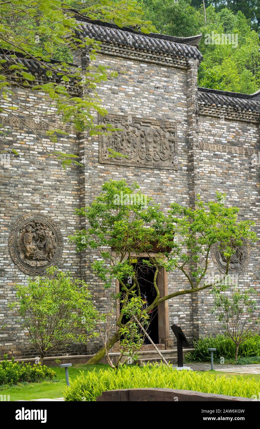 Shenzhen,China,April,2019. Gankeng Hakka town sightseeing. It split ...