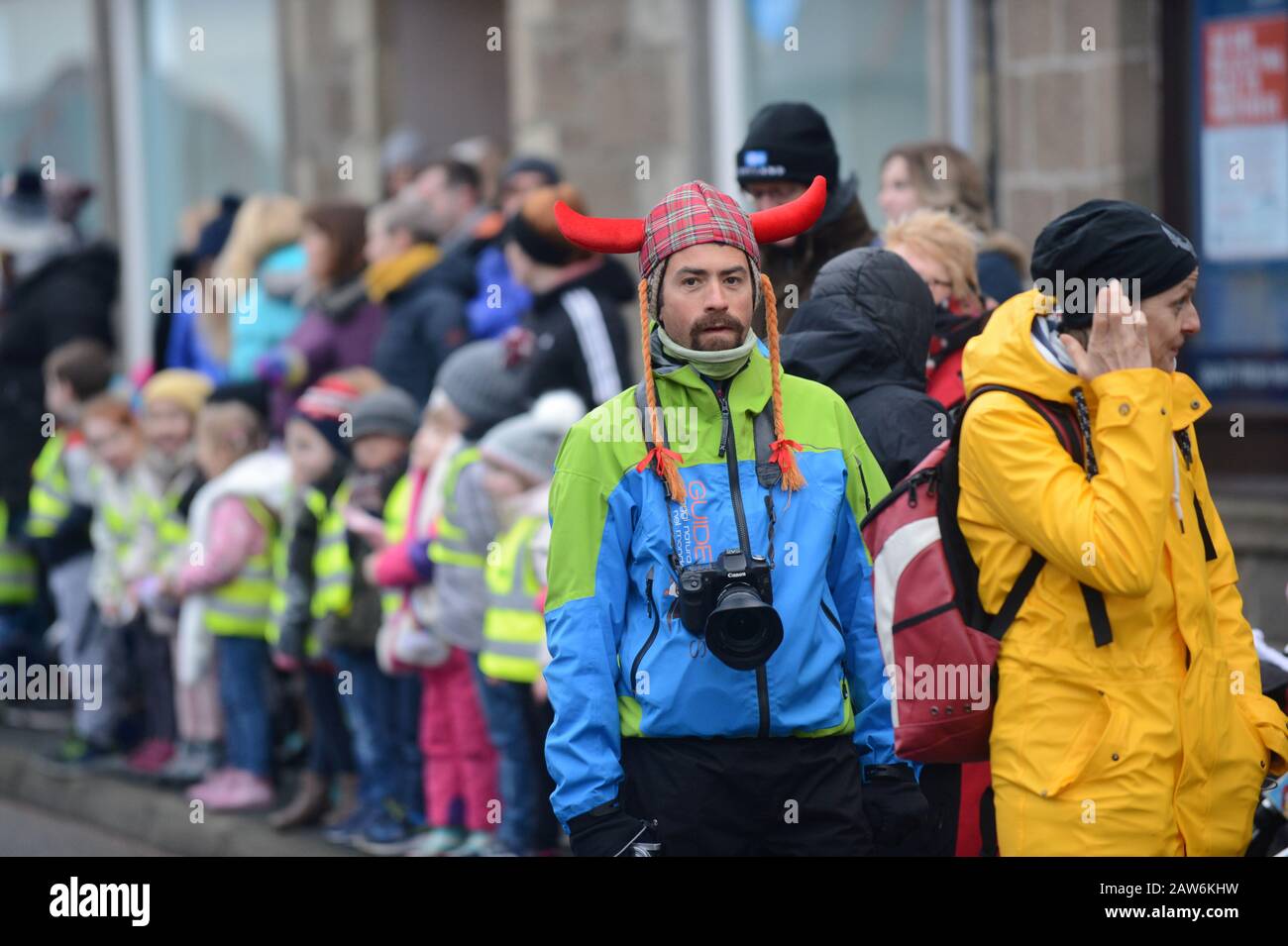 Lerwick Shetland 28th January 2020. Guizer Jarl Liam Summers ...