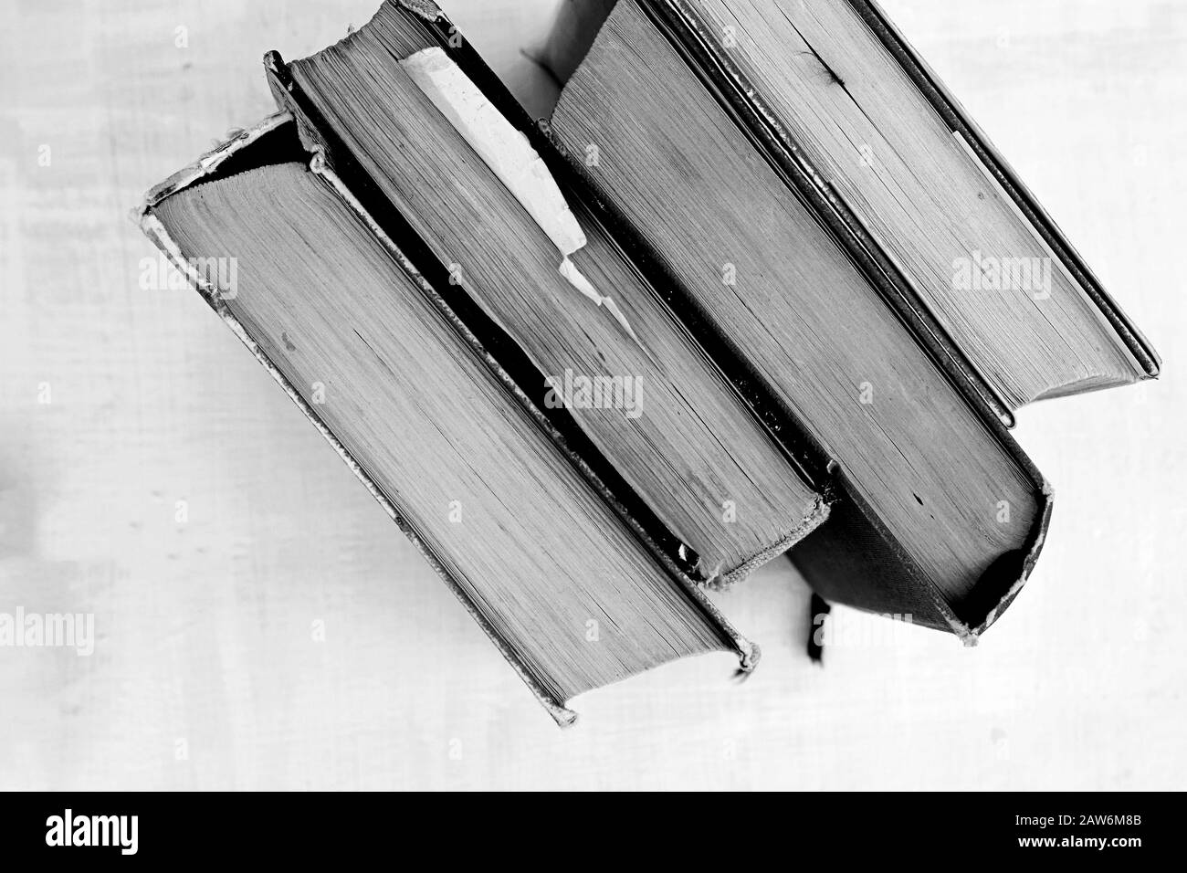Stack of old books/ Concept of education and reading/ Book texture ...