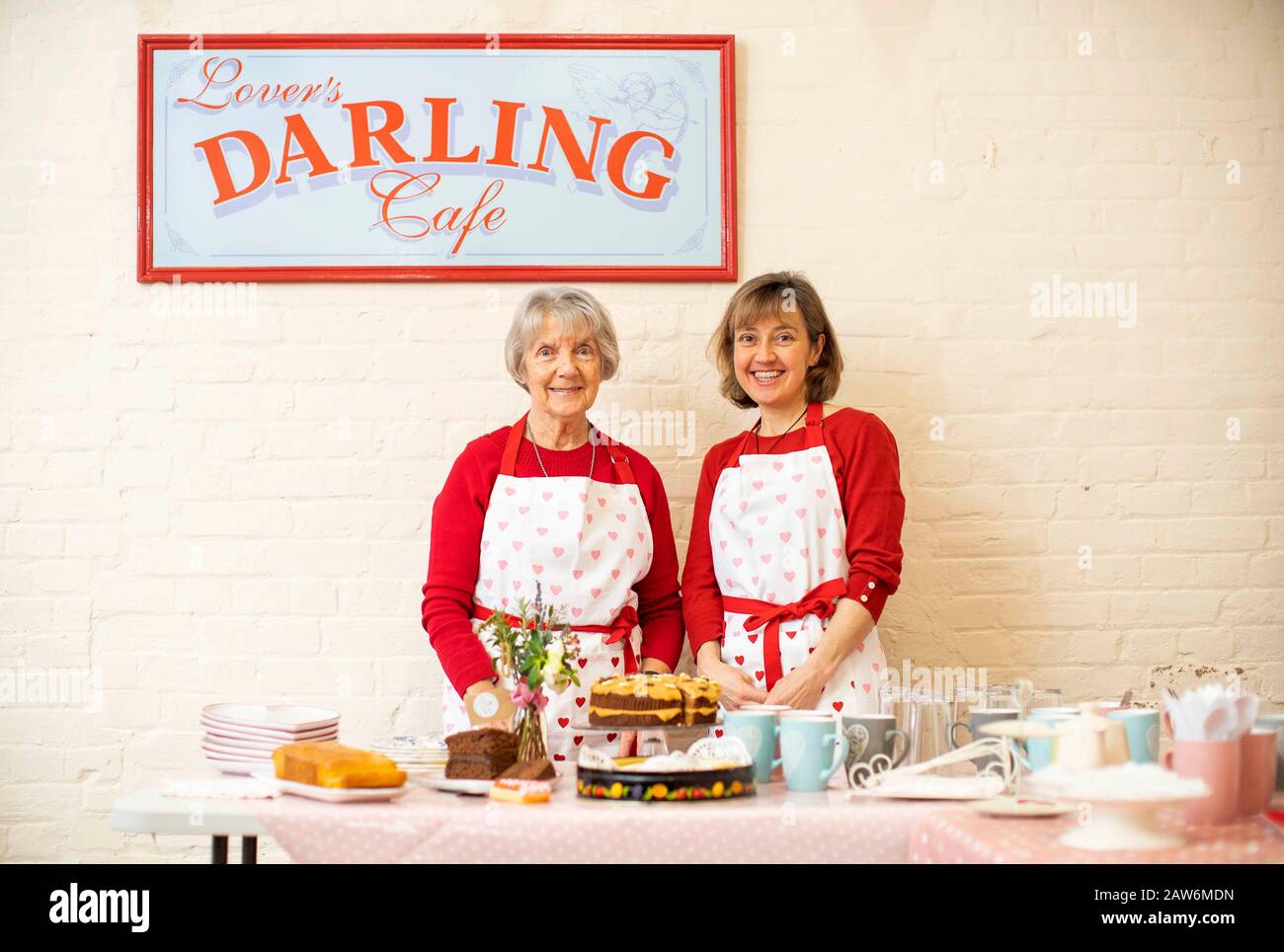 EDITORIAL USE ONLY The Darling Cafe, run by local residents Maureen and ...