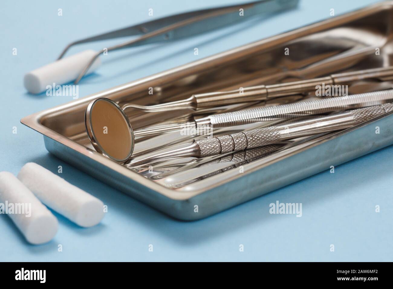 Set of composite filling instruments for dental treatment. Medical ...
