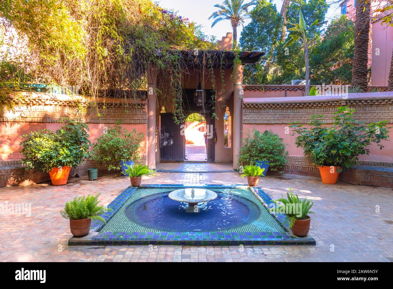 The Beautiful Majorelle Garden Is A Botanical Tropical Garden And