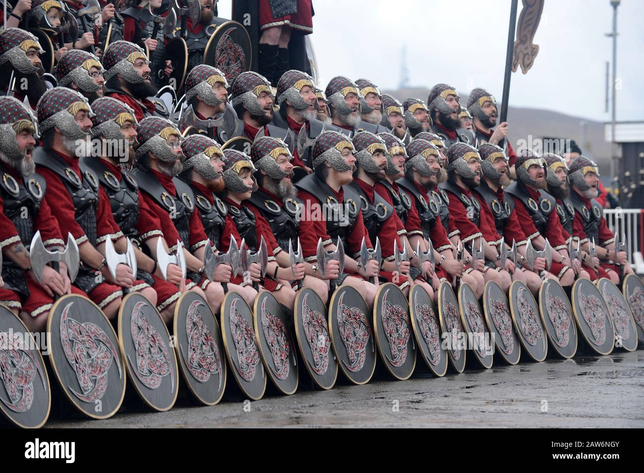 Lerwick Shetland 28th January 2020. Guizer Jarl Liam Summers ...