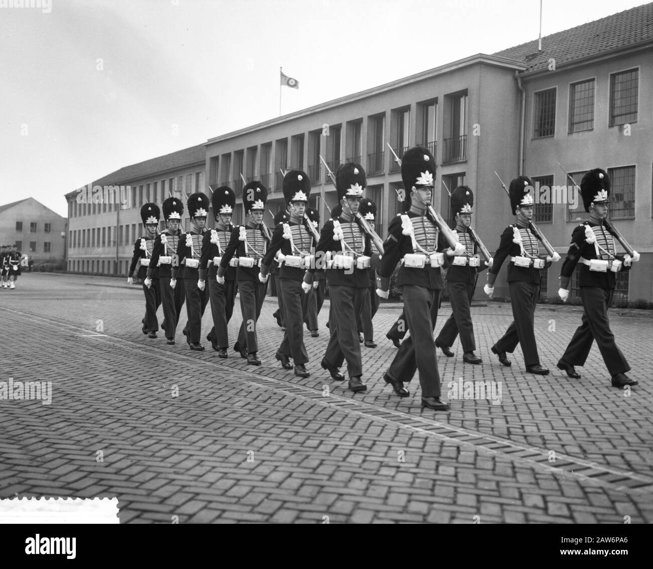 Parade occasion of 11th anniversary of NATO in Munich, the Grenadiers ...