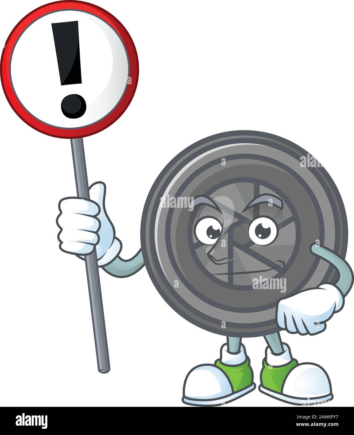 Cartoon character design of camera lens rise up a broad Stock Vector ...