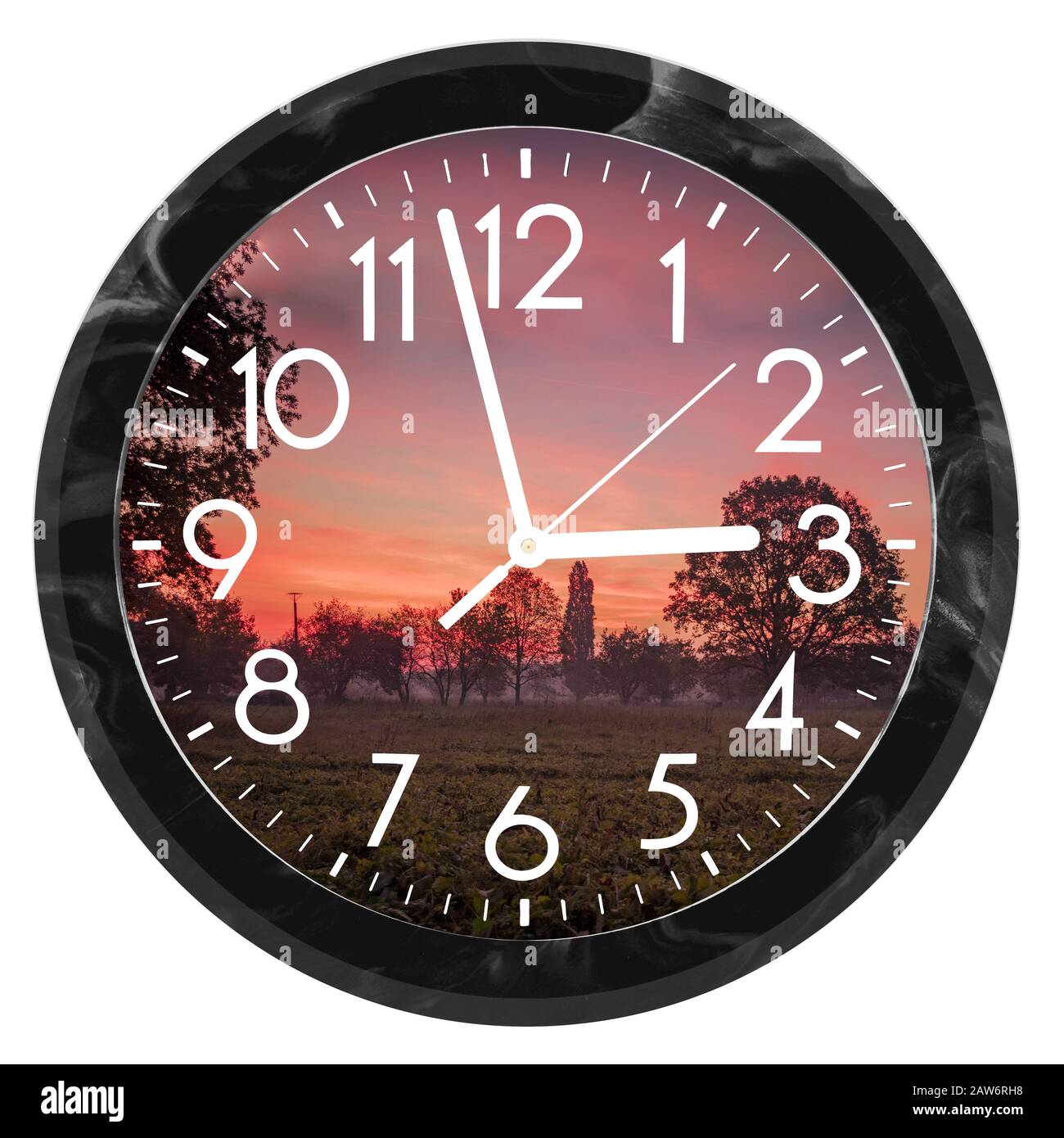 Daylight Saving Time. DST. Wall Clock going to winter time. Turn time ...