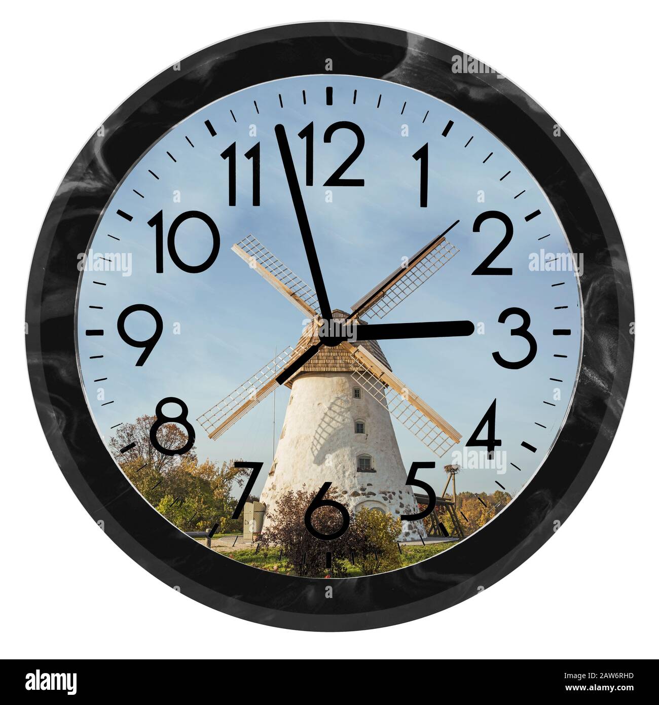 Daylight Saving Time. DST. Wall Clock going to winter time. Turn time ...