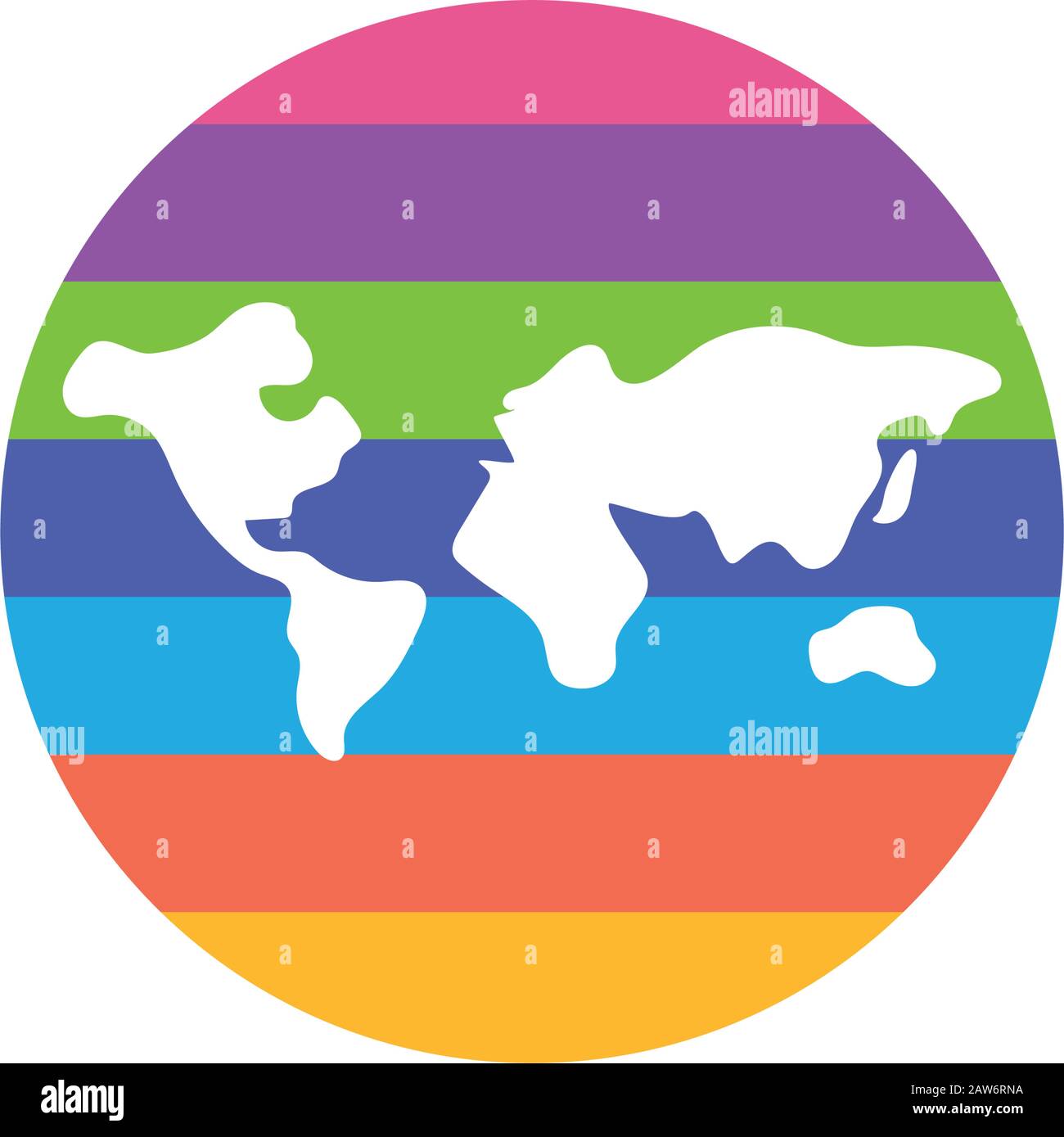 Isolated world sphere, flat style icon vector illustration design Stock ...