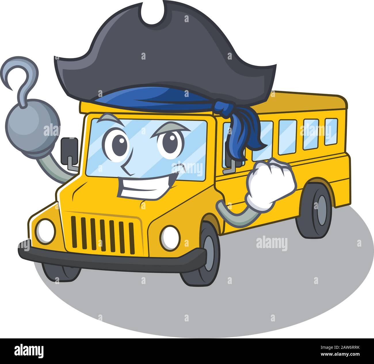 Cute school bus mascot design with a hat Stock Vector Image & Art - Alamy