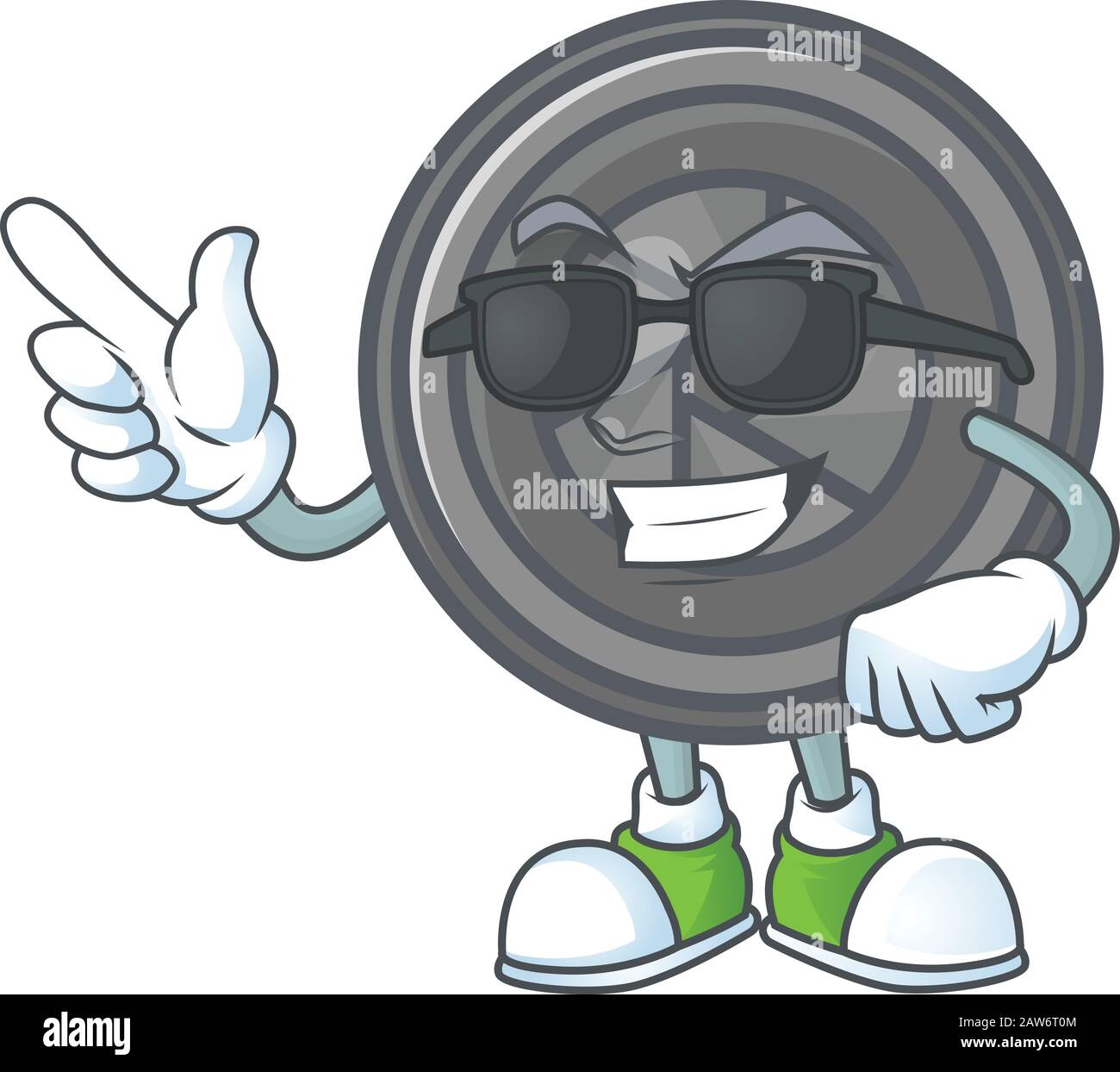 Super cool camera lens mascot character wearing black glasses Stock ...