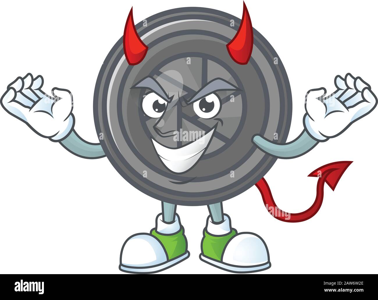 A cruel devil camera lens Cartoon character design Stock Vector Image ...