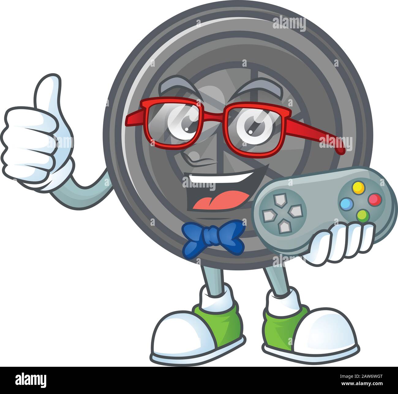 An attractive gamer camera lens cartoon character design Stock Vector ...