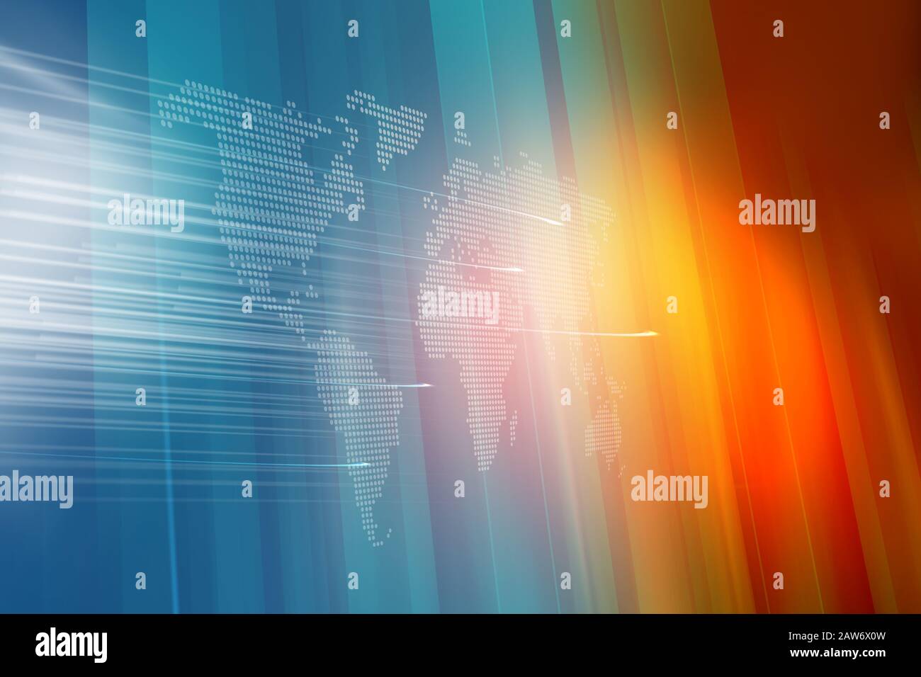 Abstract flat screen with high speed transmitting data lines and dot ...