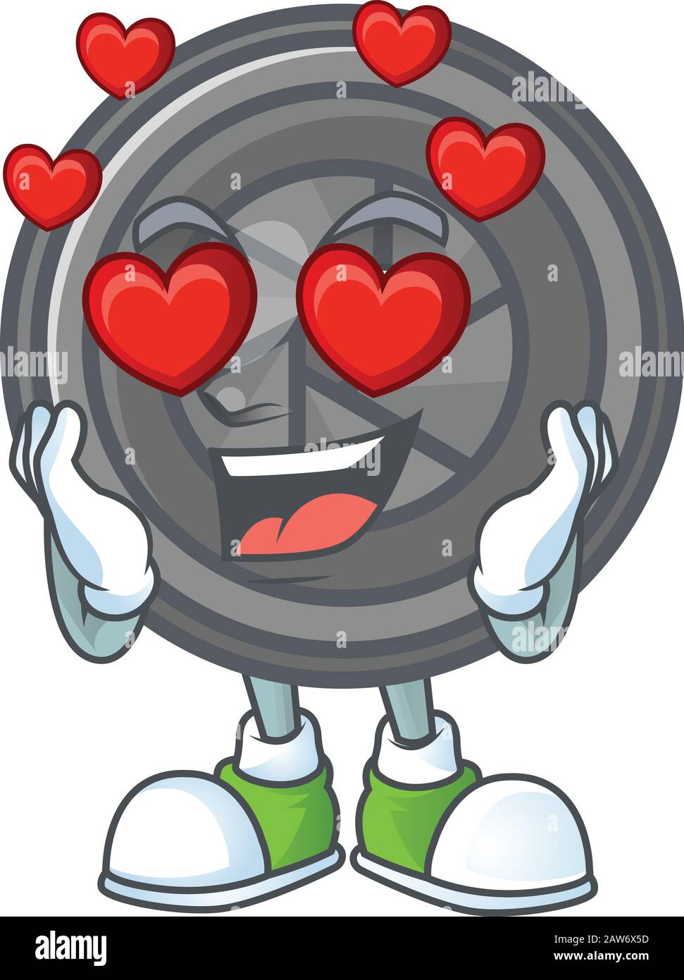 A romantic camera lens cartoon mascot design style Stock Vector Image ...