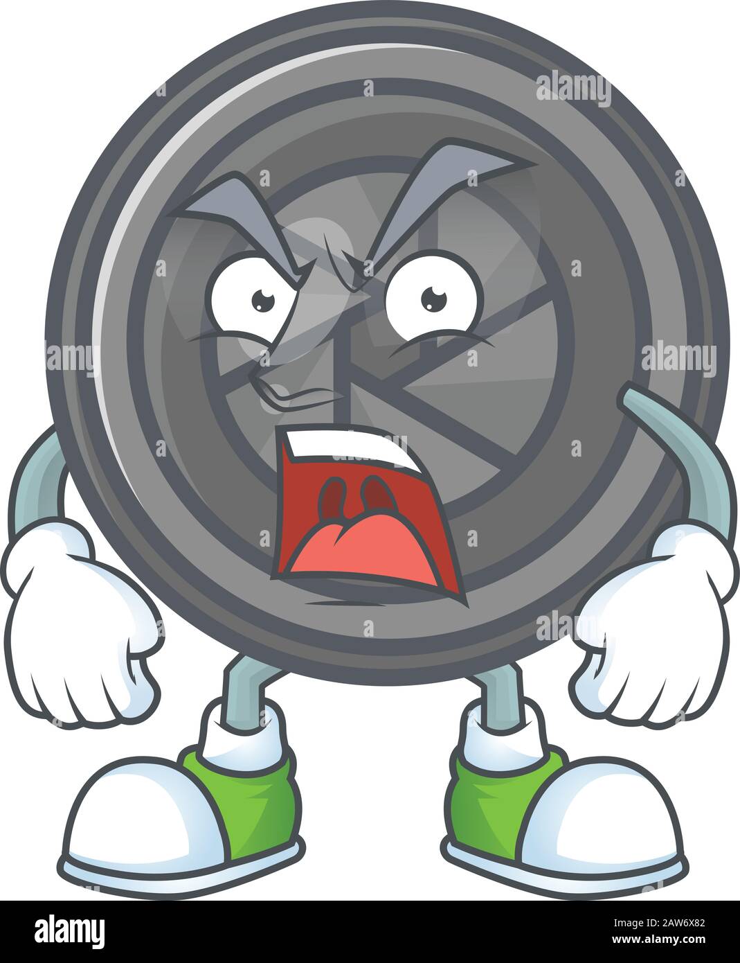 Camera lens cartoon character design with angry face Stock Vector Image ...