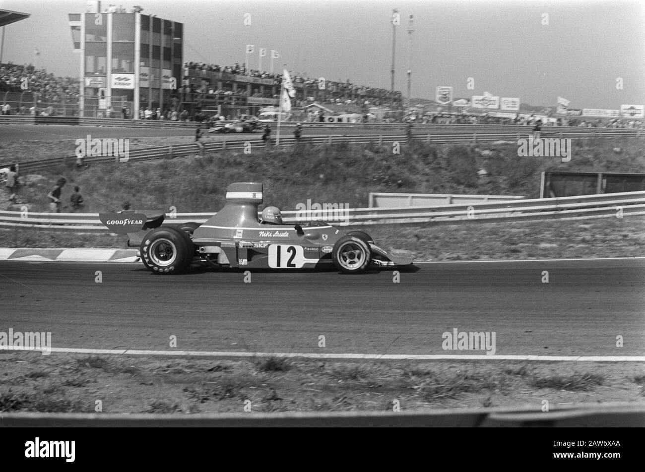 Dutch Grand Prix at Zandvoort, Lauda in action (12 Stock Photo - Alamy