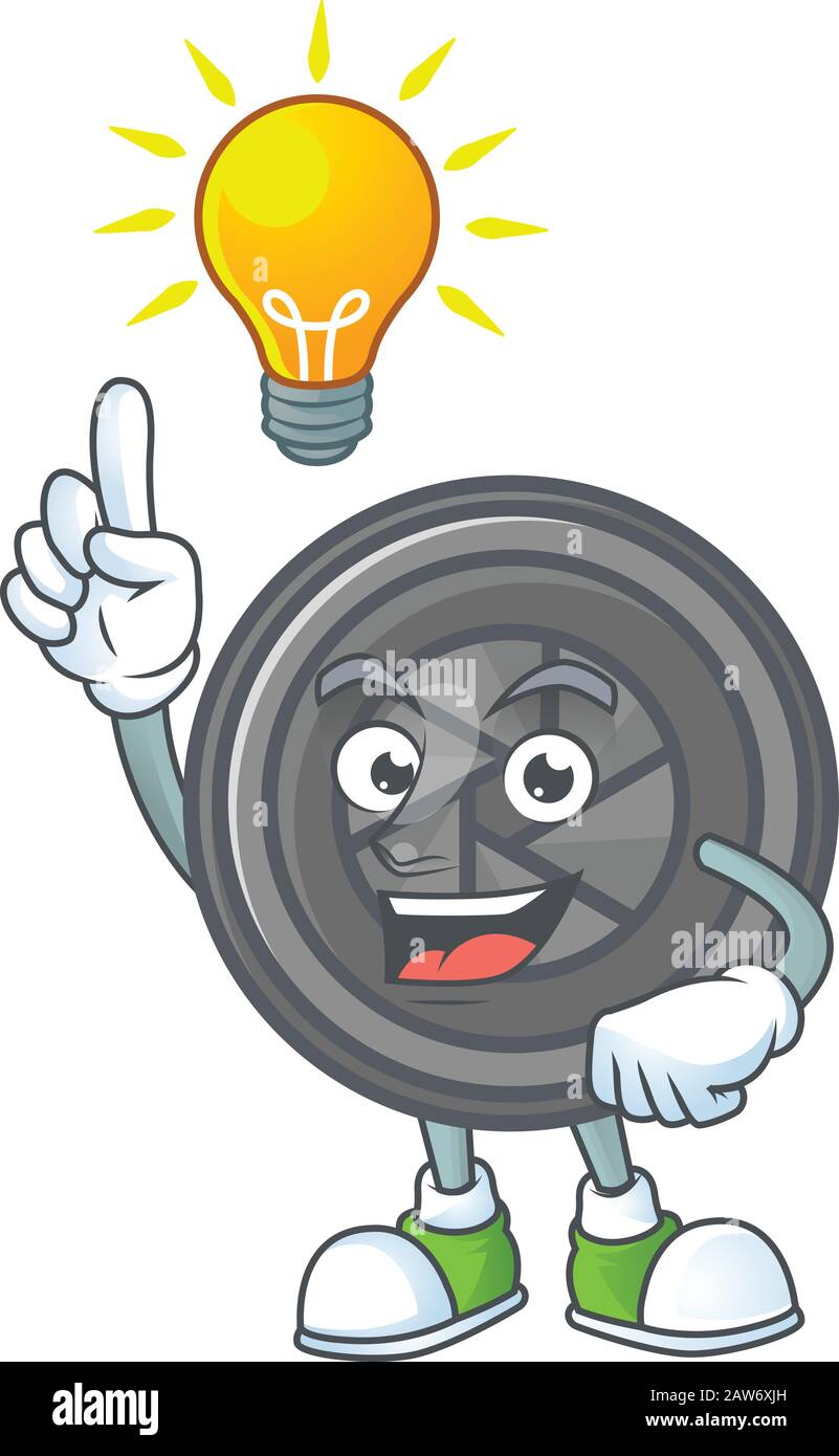Smart camera lens cartoon character has an idea Stock Vector Image ...