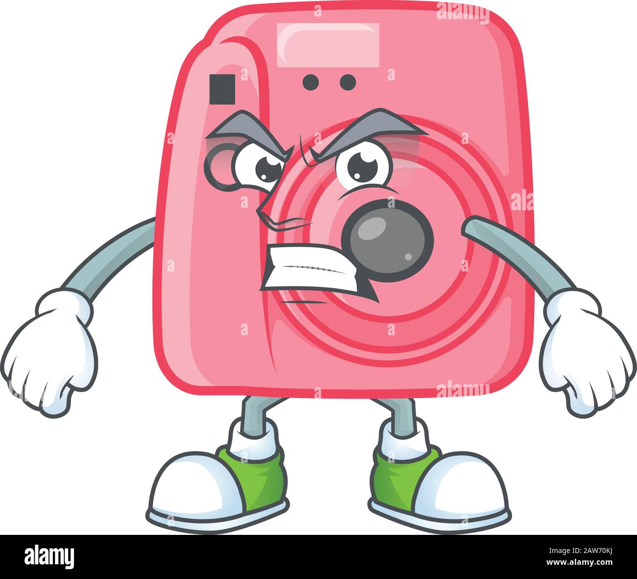 cartoon character of instan camera with angry face Stock Vector Image ...