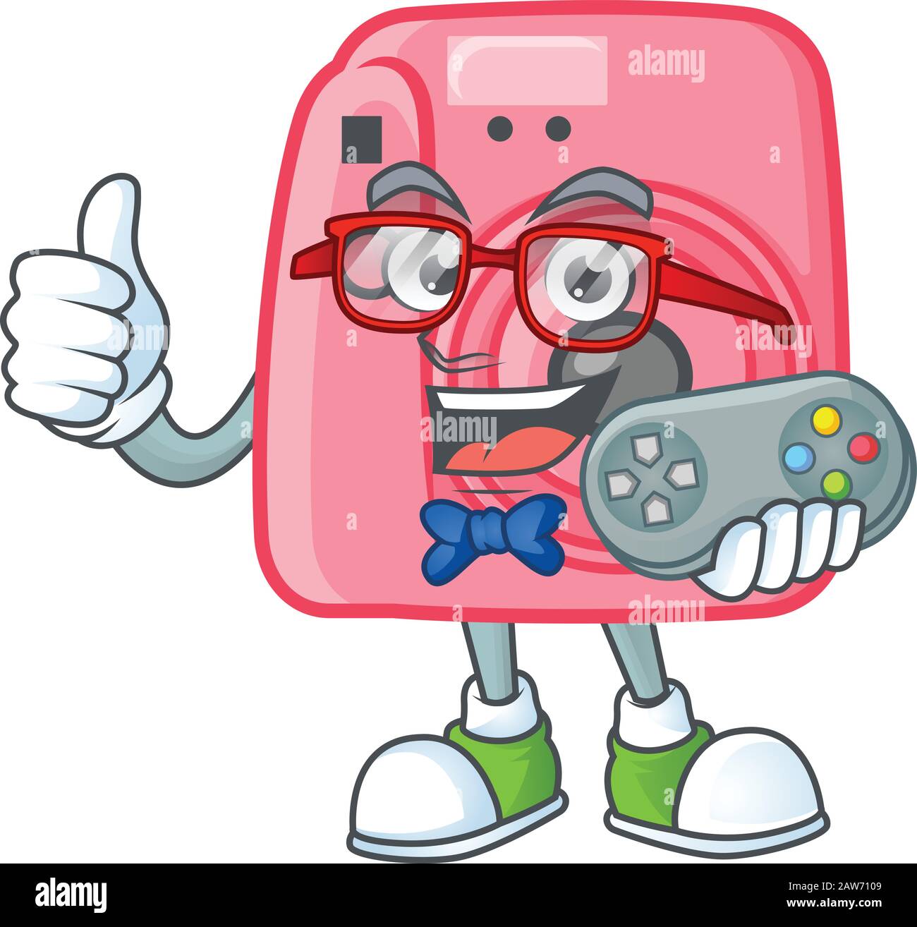 An attractive gamer instan camera cartoon character design Stock Vector ...
