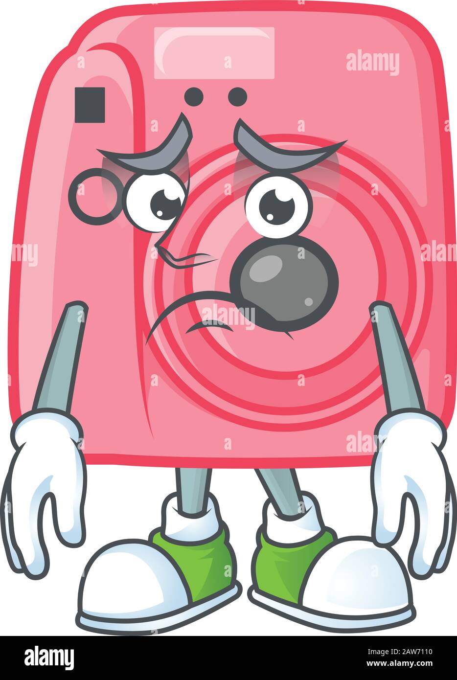 Cartoon character of a instan camera having an afraid face Stock Vector ...