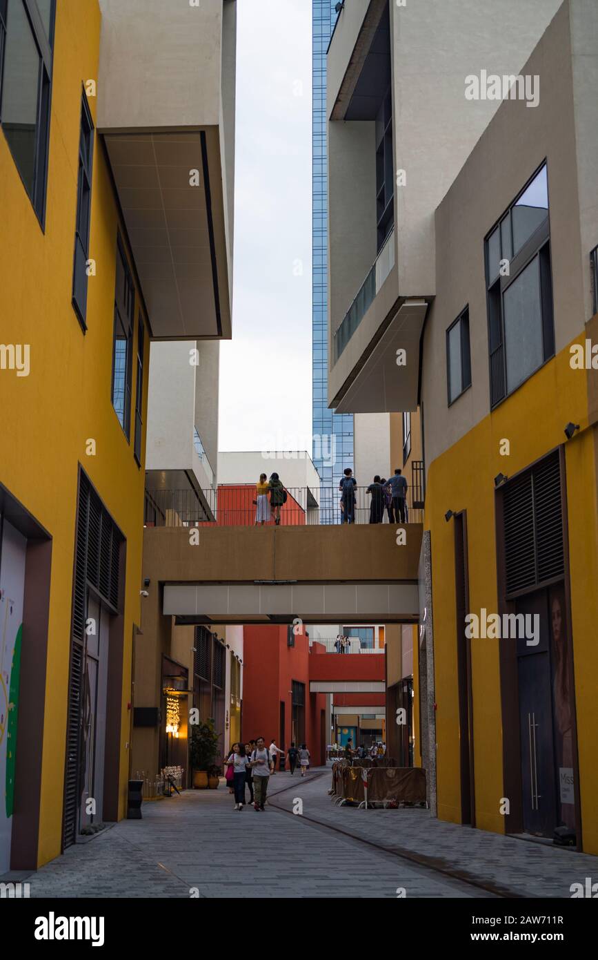 Shenzhen, China, April, 2019. Street view of UpperHills. UpperHills is ...